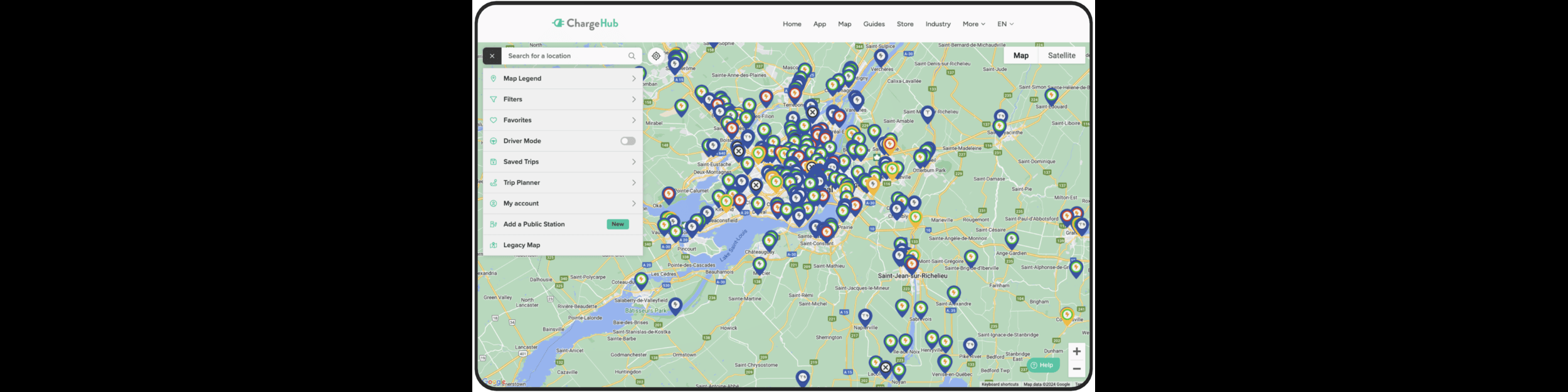 User guide for the charging stations map | ChargeHub